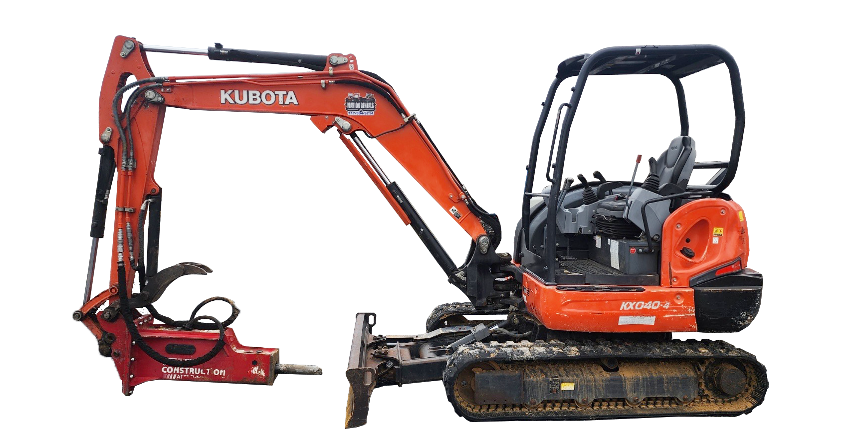 KX040-4 Mini Excavator - Marion Rental